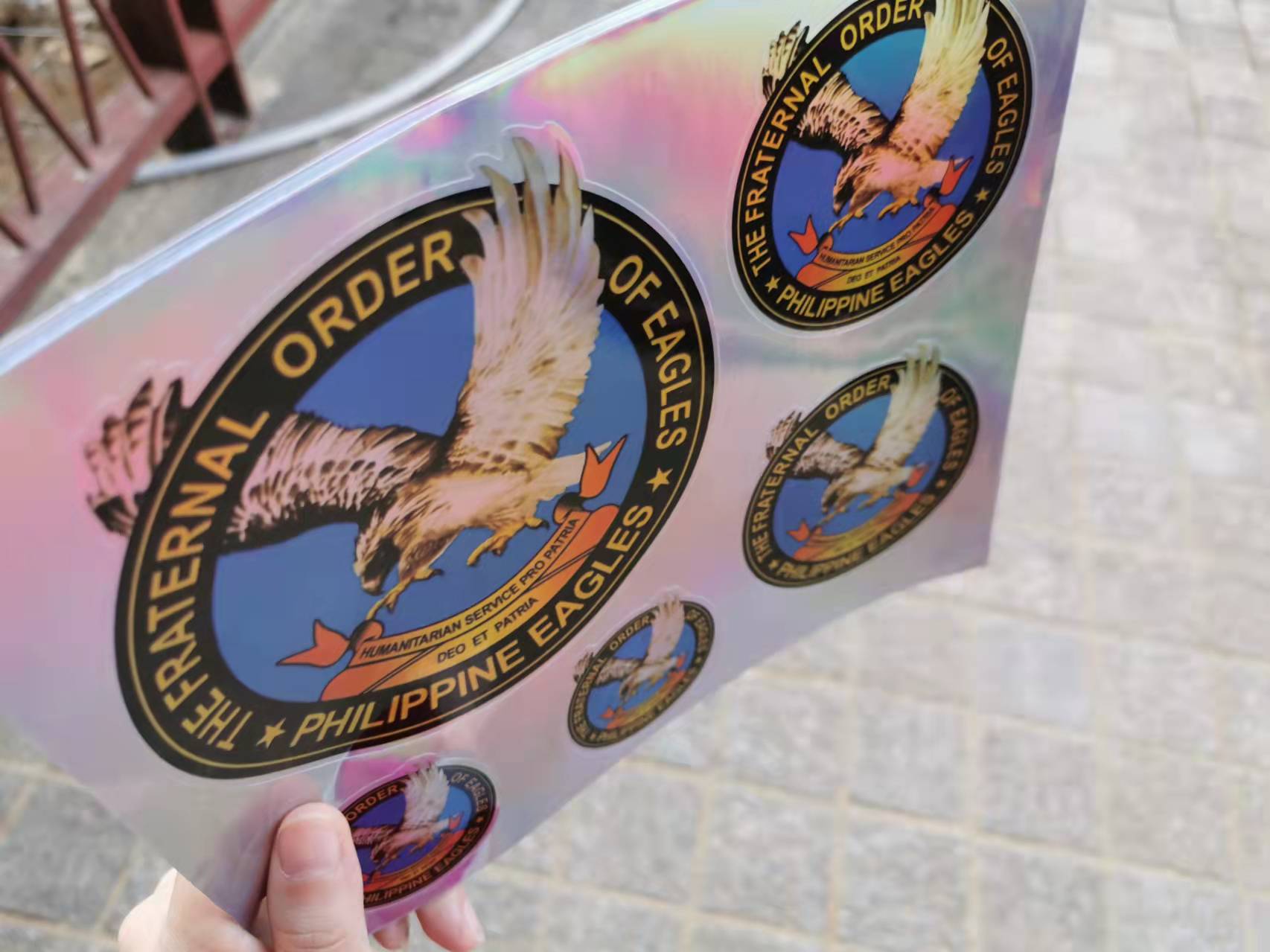 1 Set 5IN 3IN 2IN Fraternal Eagles Hologram Laminated for Car Motor ...