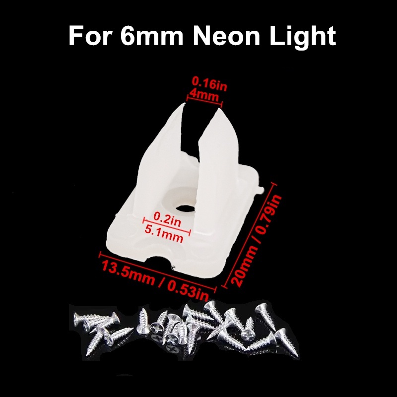 3 0pcs 6mm 10mm 16mm LED Strip Fix Clips Holder Connector Accessories ...