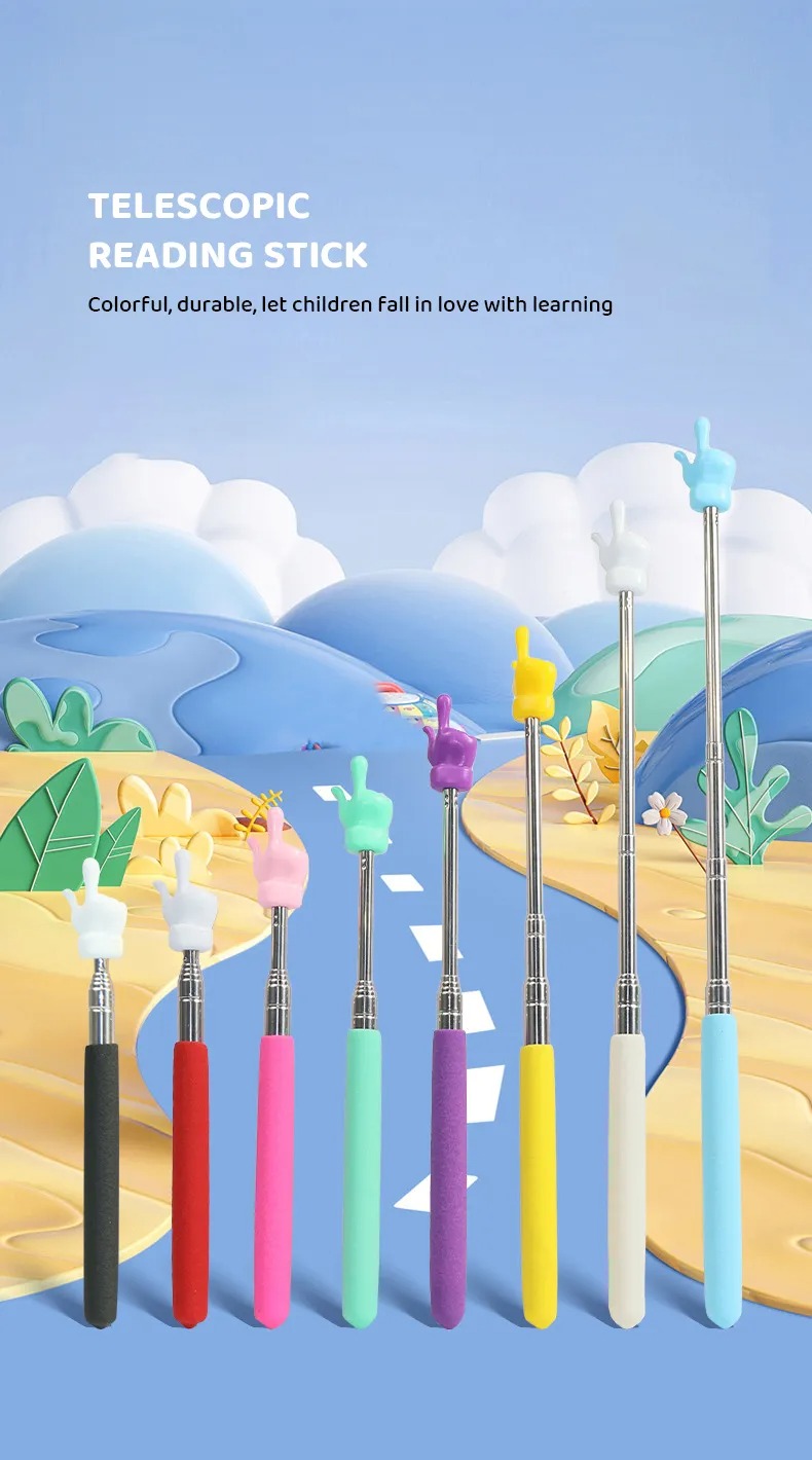 Telescopic Teachers Pointer Rod Finger Design Retractable Teaching ...