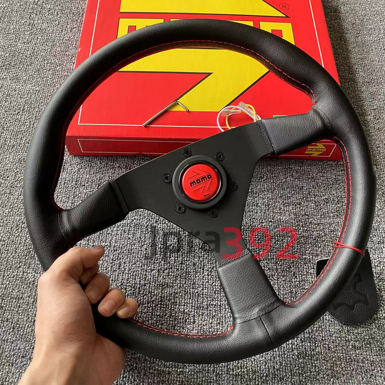 MOMO V1 Steering Wheel Sporty High Quality Leather 340mm Steering Wheel ...