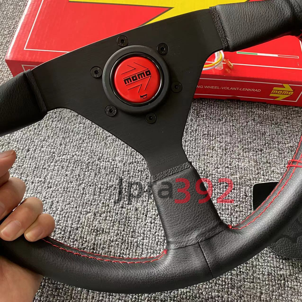 MOMO V1 Steering Wheel Sporty High Quality Leather 340mm Steering Wheel ...