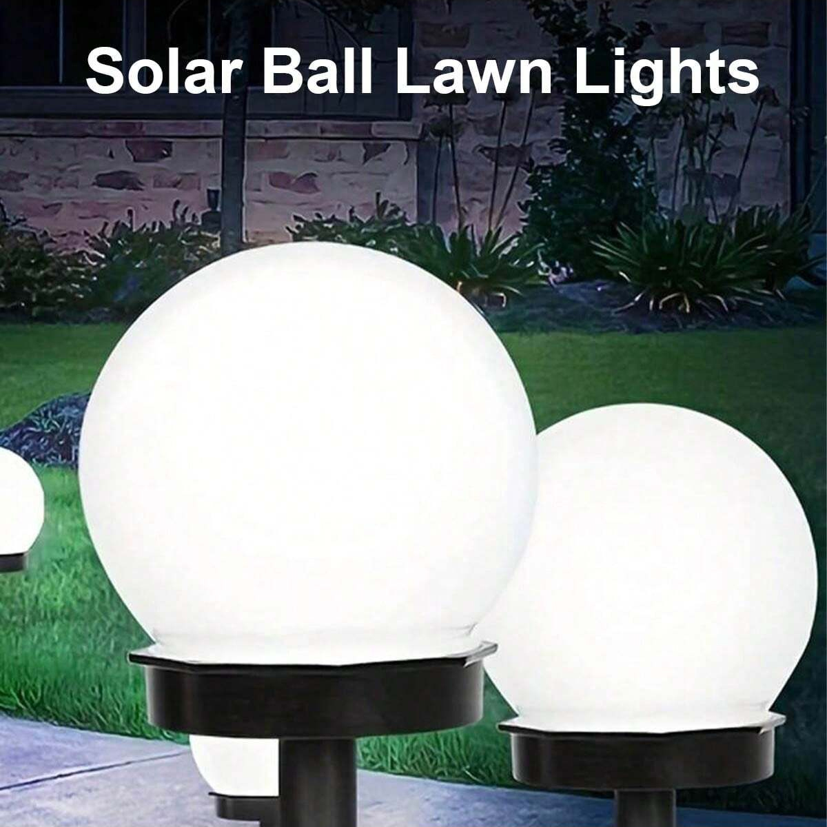 3PCS Outdoor Solar Lights LED Solar Waterproof Spherical Lights ...