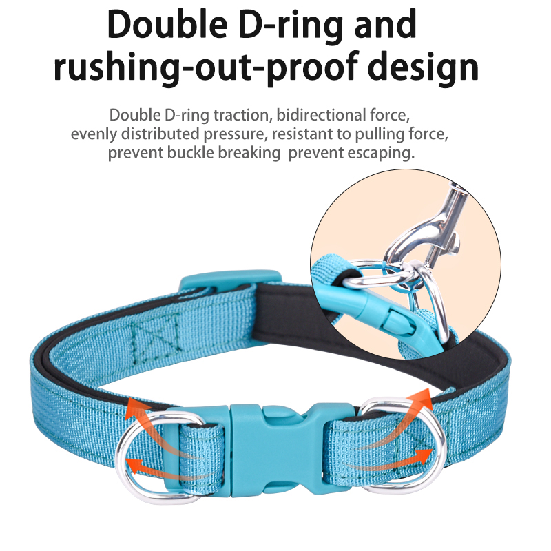 Reflective Nylon Dog Collar With Safety Buckle, Adjustable Pet Collars ...
