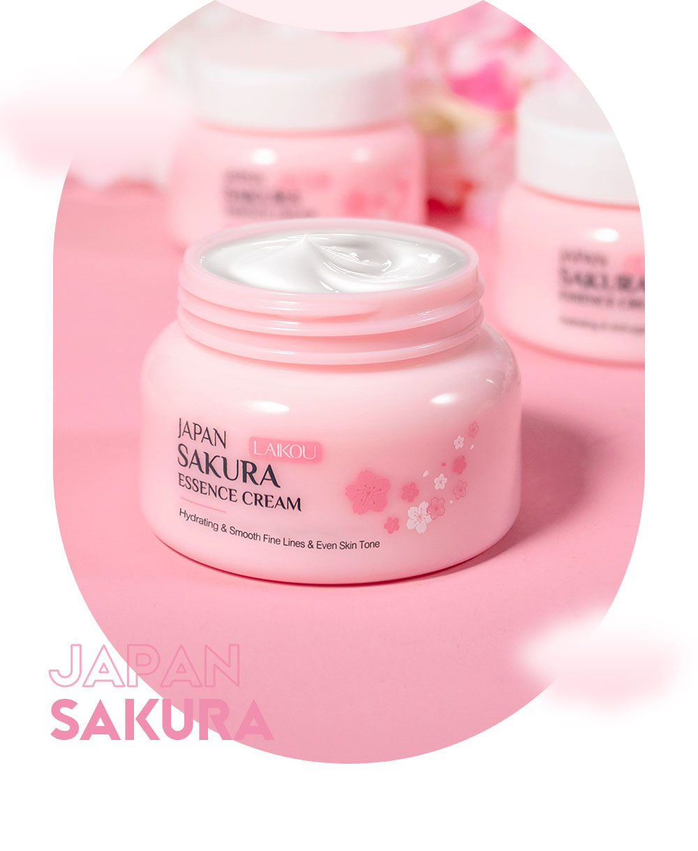 LAIKOU Japan Sakura Essence Cream Brightening Anti-aging Skin Rejuvenating Moisturizer 60g ...