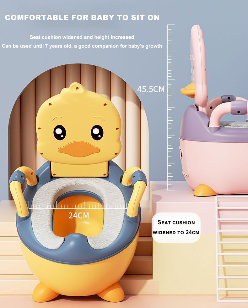Portable Baby Potty Training Kids Potty Trainer Seat With Backrest and ...