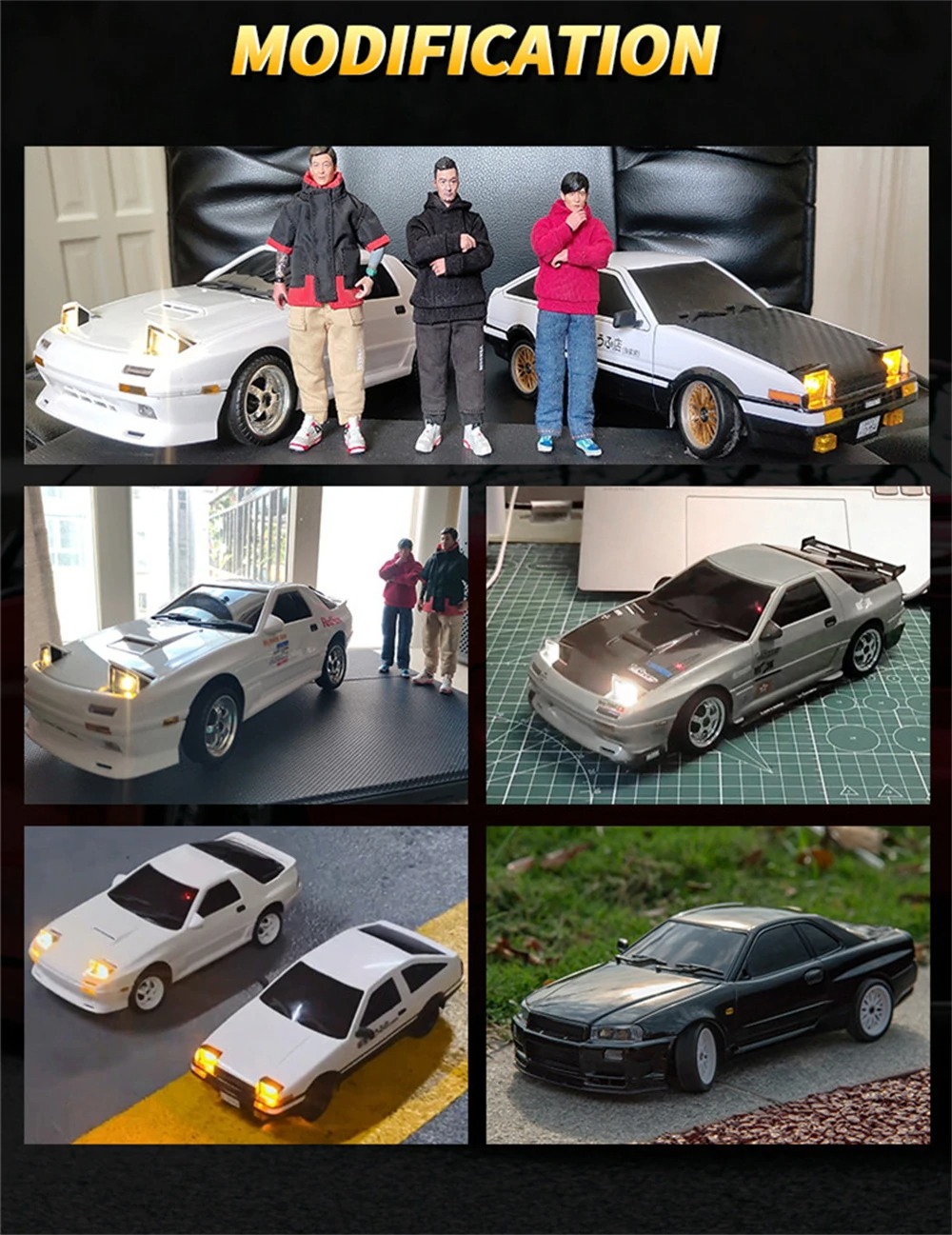 LDRC 1899 LD1899 RTR 1/18 2.4G 2WD metal shell RWD RC Car Drift GTR R34 ...