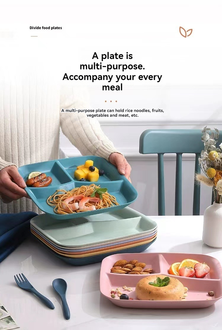 Creative Dining Plate Household Tableware Tray One Person Food Dividing ...