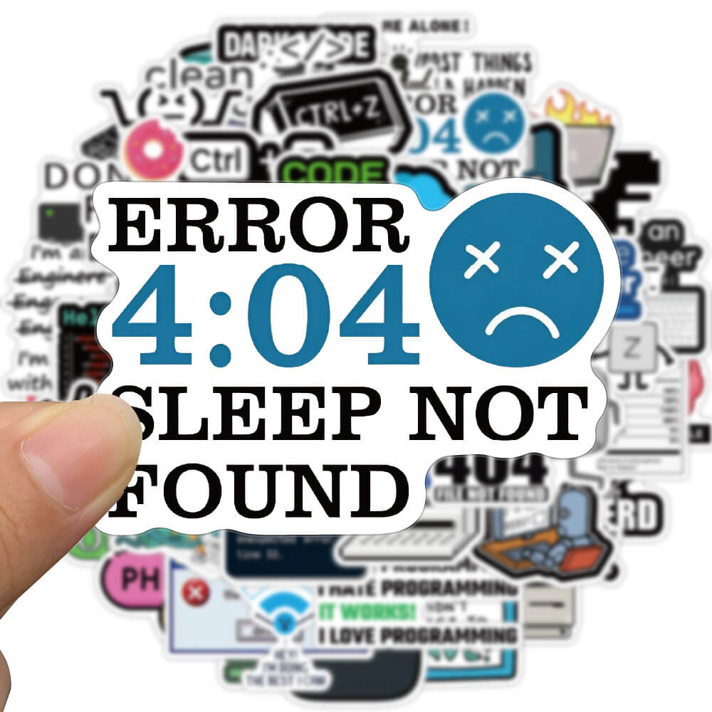 [Large Stickers]50pcs Programmer Engineer Stickers Php 404 Programming ...