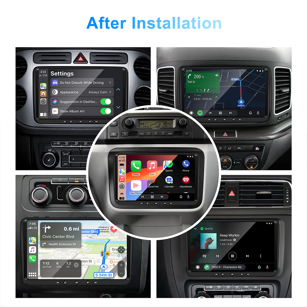 VW 9-inch Universal Android 11 Car Stereo CarPlay Head Unit Bluetooth ...