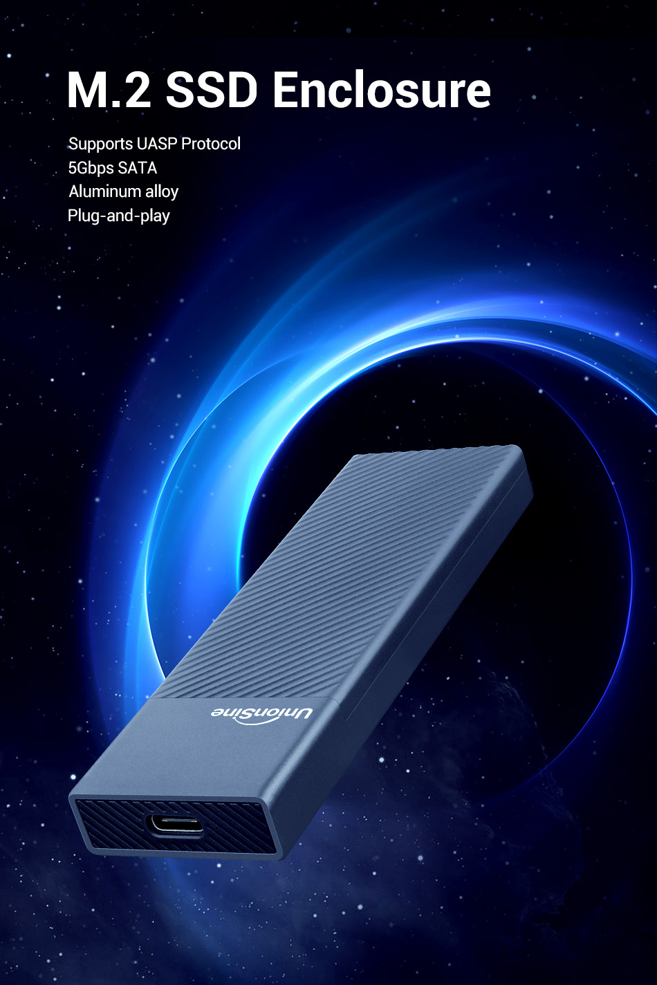 M.2 Sata Adapter Sata Enclosure Aluminum Alloy Case USB C 3.1 Gen 2 ...