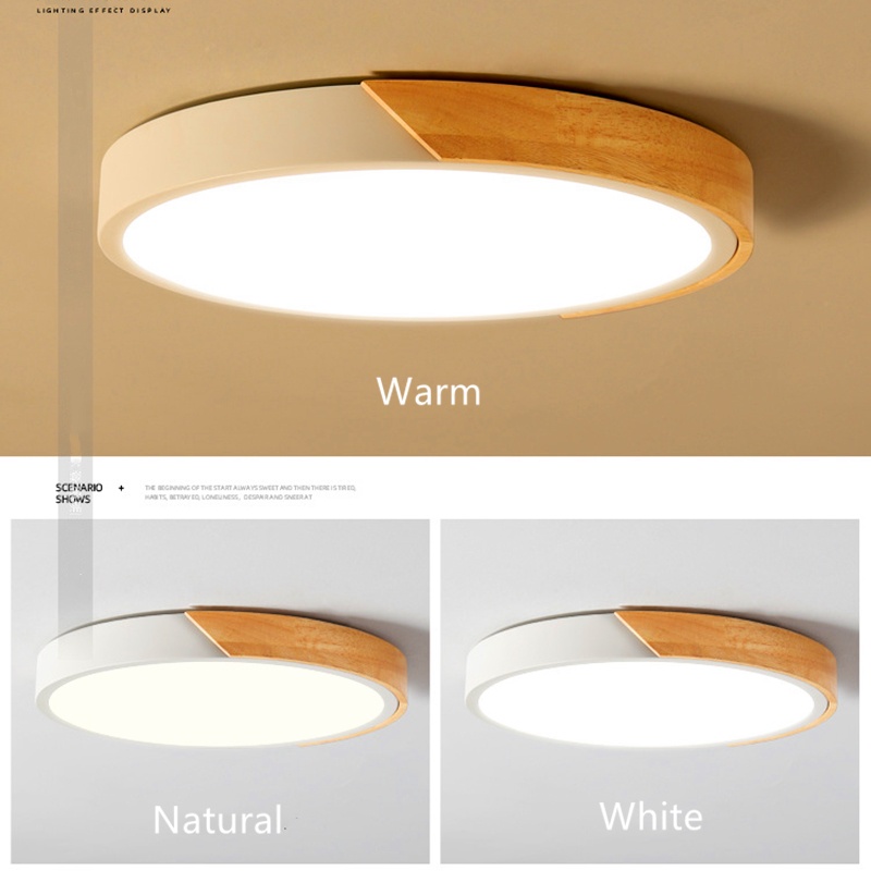 GOGEOUS Ceiling Light With Remote Modern Design Tricolor Dimmable Led ...