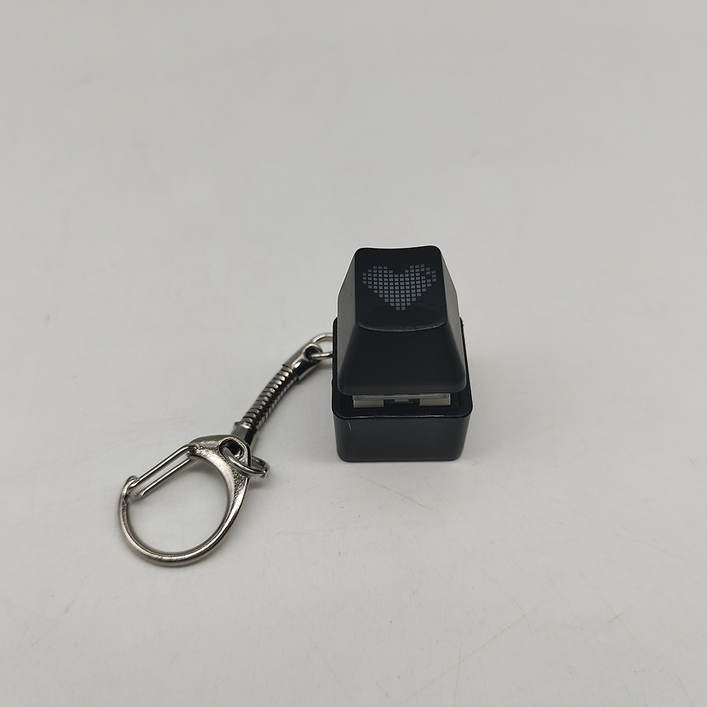 Love Heart 7-Color Light RGB Light Keychain Key Ring Pendant Fingertip ...