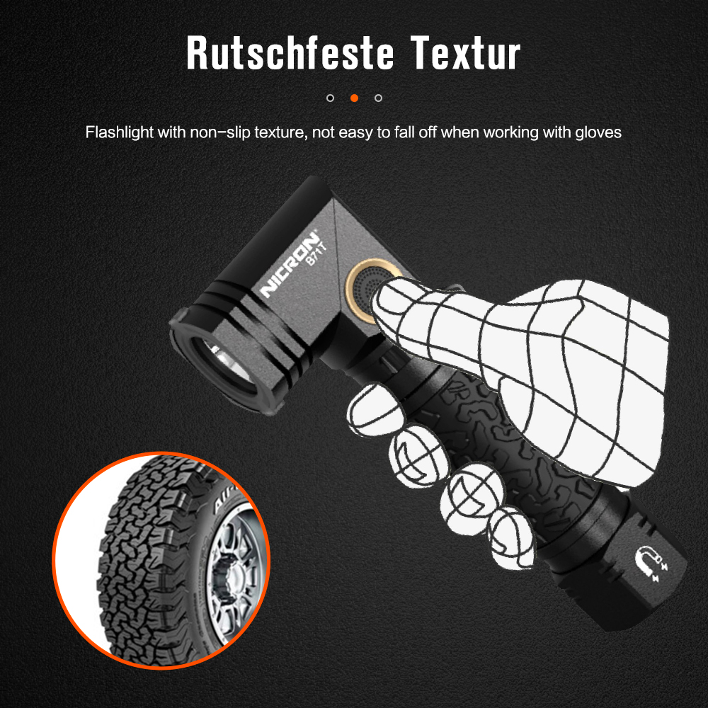 Nicron Flashlight L71 High Brightness Type-C Rechargeable Flashlight ...