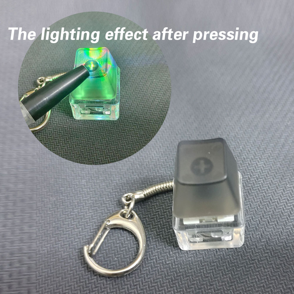 7 Colors Light Keychain Decompression Fingertip Press Toy Mechanical ...