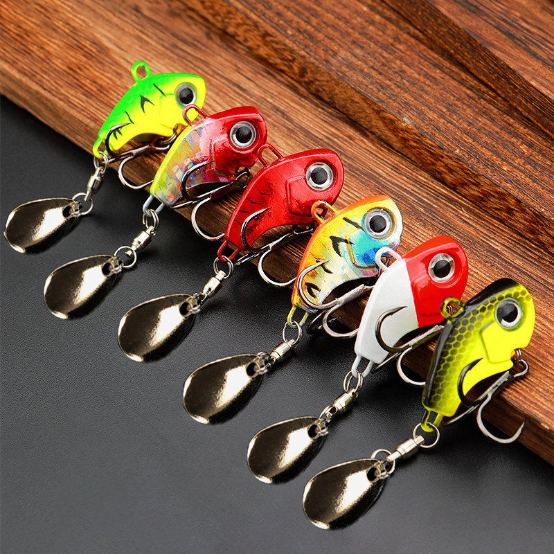1Pc Rotating Metal VIB Vibration Bait Spinner Spoon Fishing Lures Jigs ...