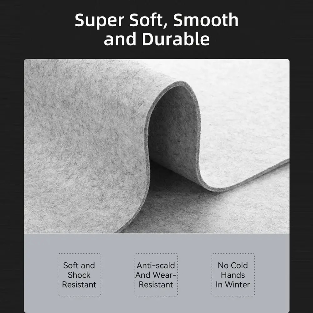 Large Mouse Pad Wool Felt Gaming Mousepad Non-slip Keyboard Mat Office ...