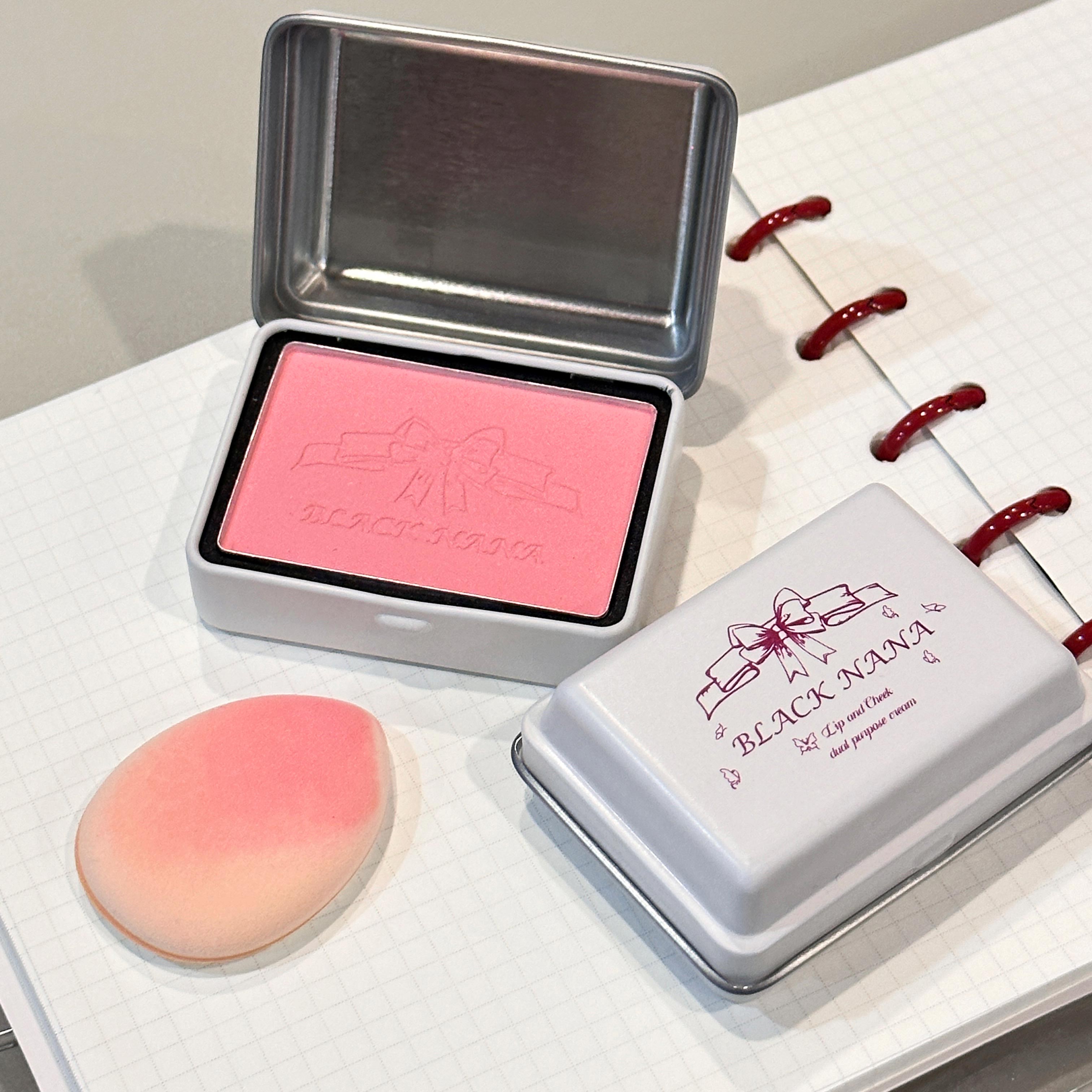 Black NANA Small Tin Box Bento Blush Pseudo-Makeup Pure Desire Cute ...