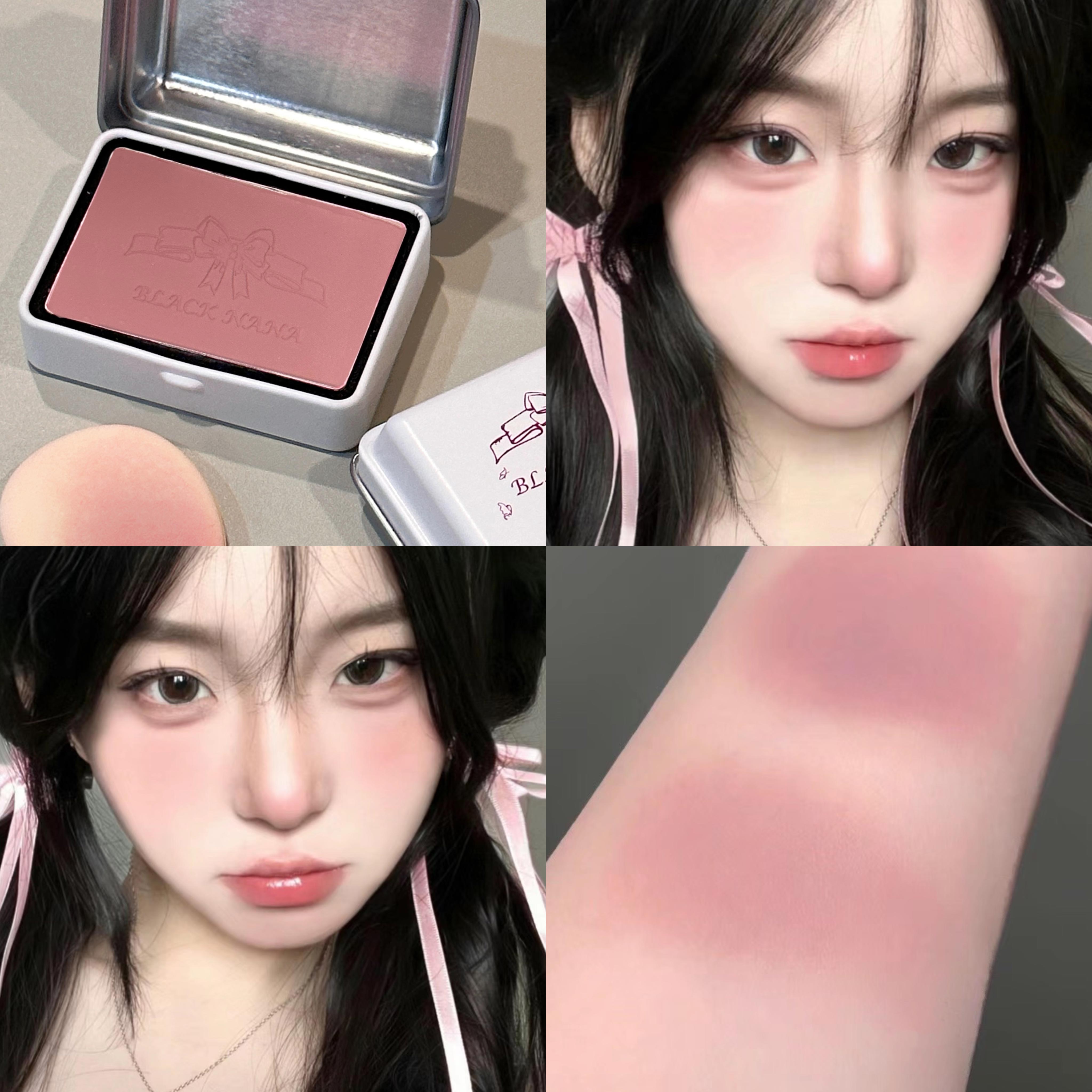 Black NANA Small Tin Box Bento Blush Pseudo-Makeup Pure Desire Cute ...