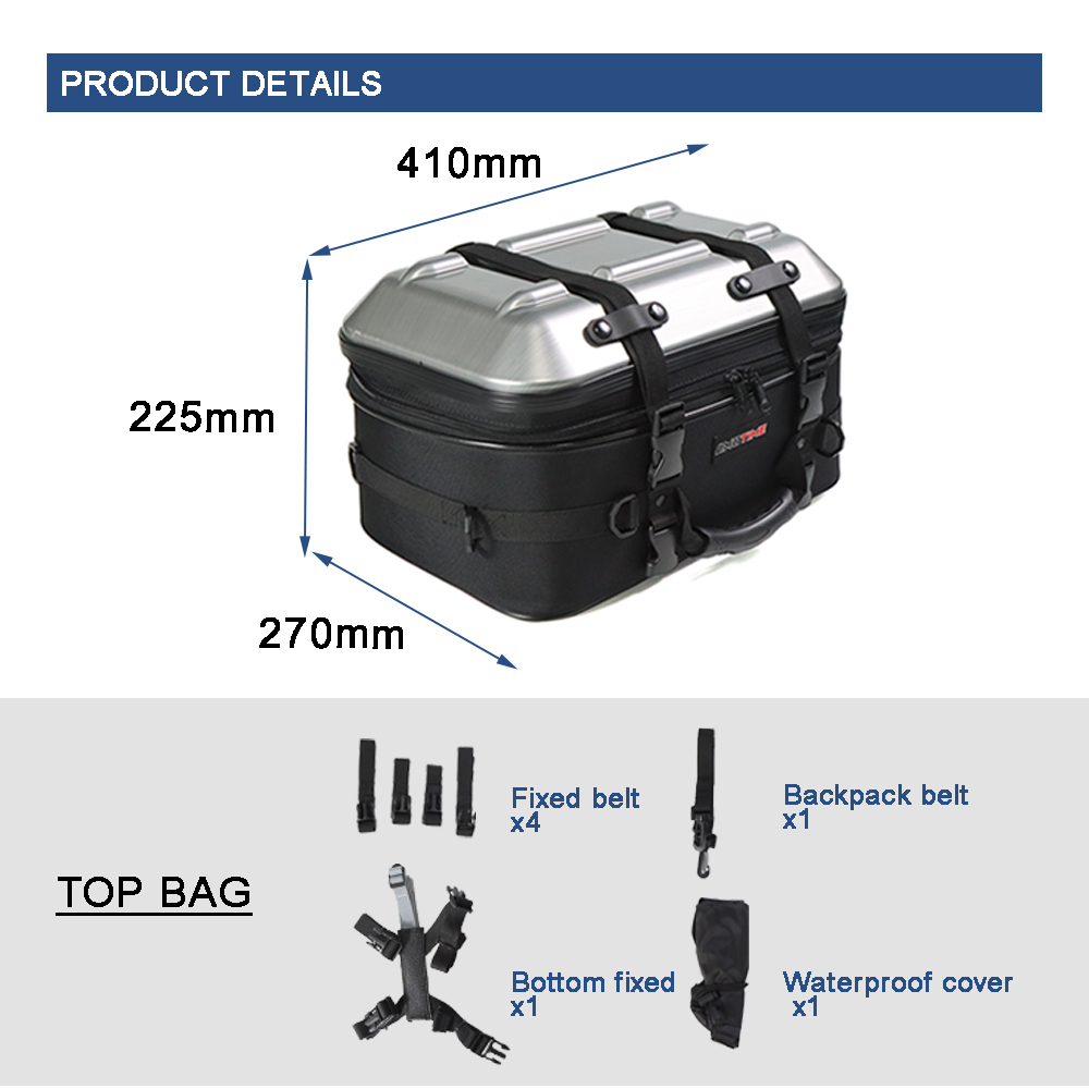 For Honda CB125r CB150r CB300r CB650r Motorcycle Travel Hard Shell ...