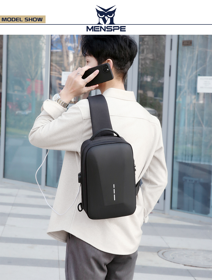 MENSPE Chest Bag Fashion Pouch Bag Waterproof Casual Sport Street Bag ...