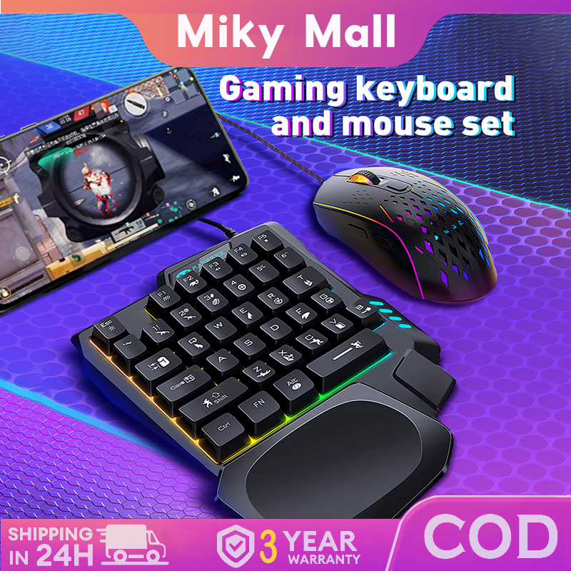 K98 RGB One Hand Gaming Keyboard Wired Gaming Keypad With LED Backlight ...