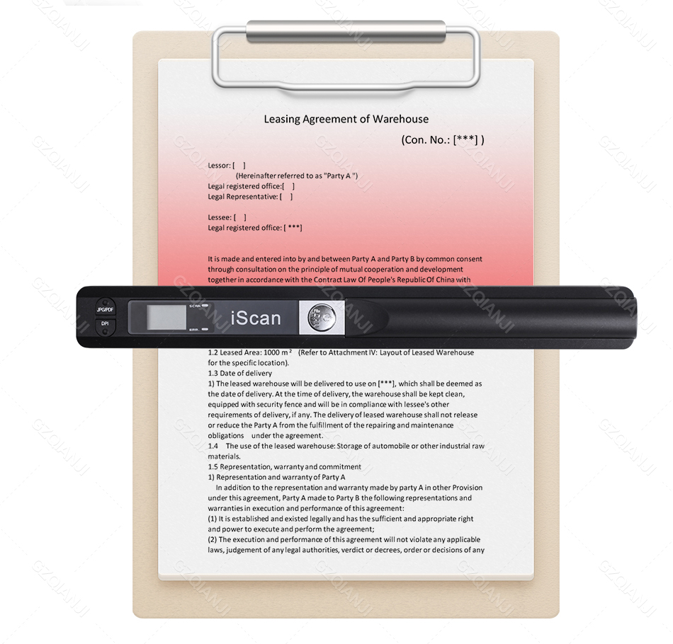 A4 Document JPG/PDF Scanner Mini Portable Digital Scanner 900DPI ...