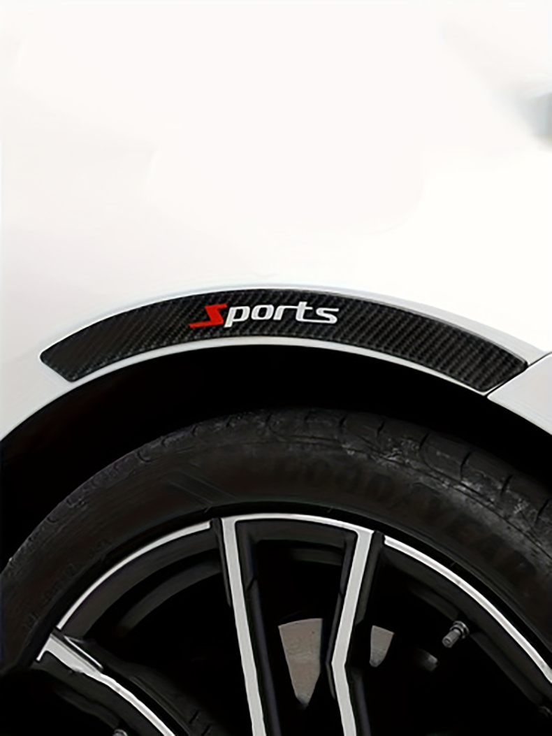 [sports Carbon Fiber Wheel Eyebrow Stickers 4 Packs] 4pcs Car Carbon ...