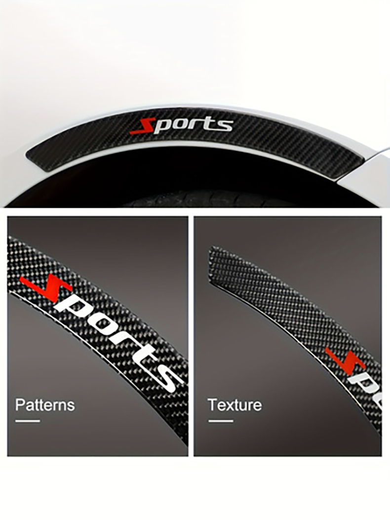 [sports Carbon Fiber Wheel Eyebrow Stickers 4 Packs] 4pcs Car Carbon ...