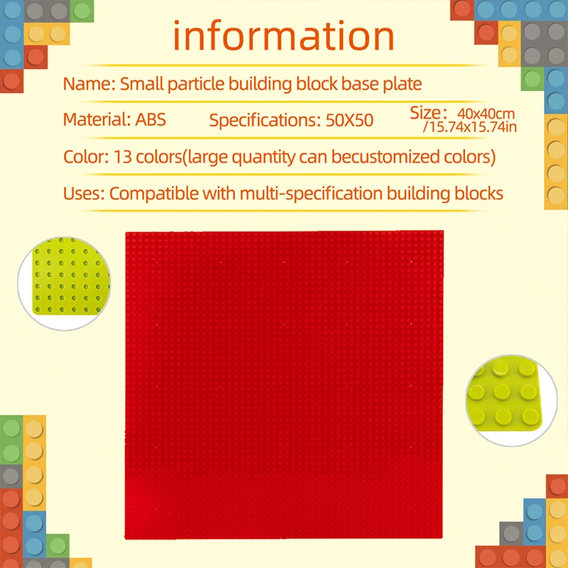 Classic Baseplate 50x50 Dots Building Blocks Bricks Base Plates DIY ...