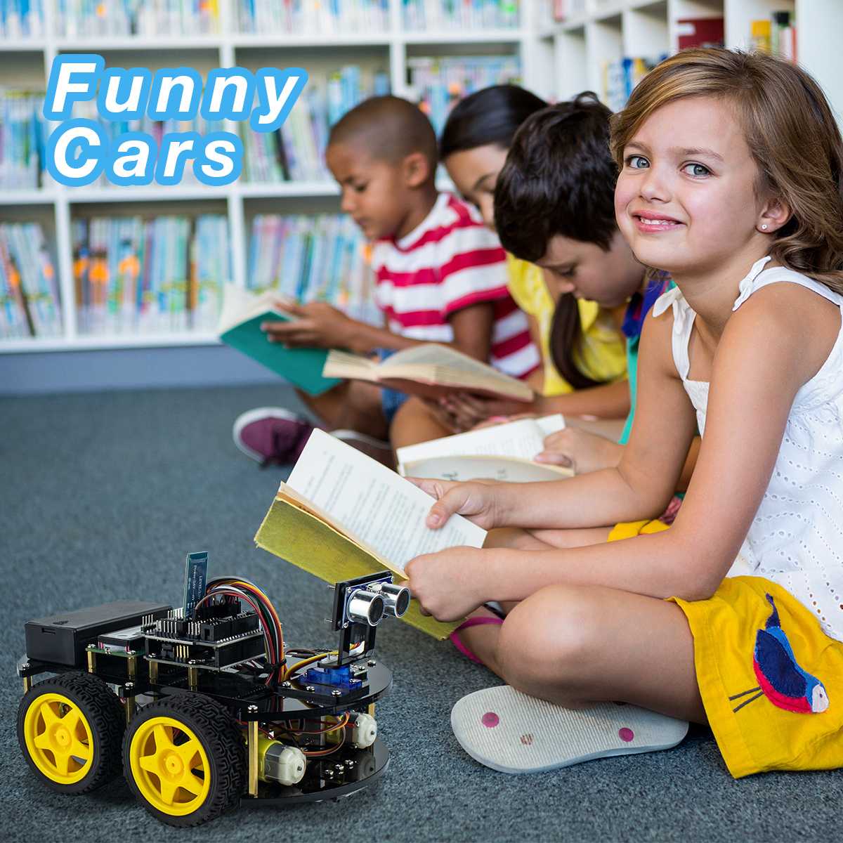 LAFVIN Multi-Functional Uno R3 4wd Smart Robot Car Chassis Kit With ...