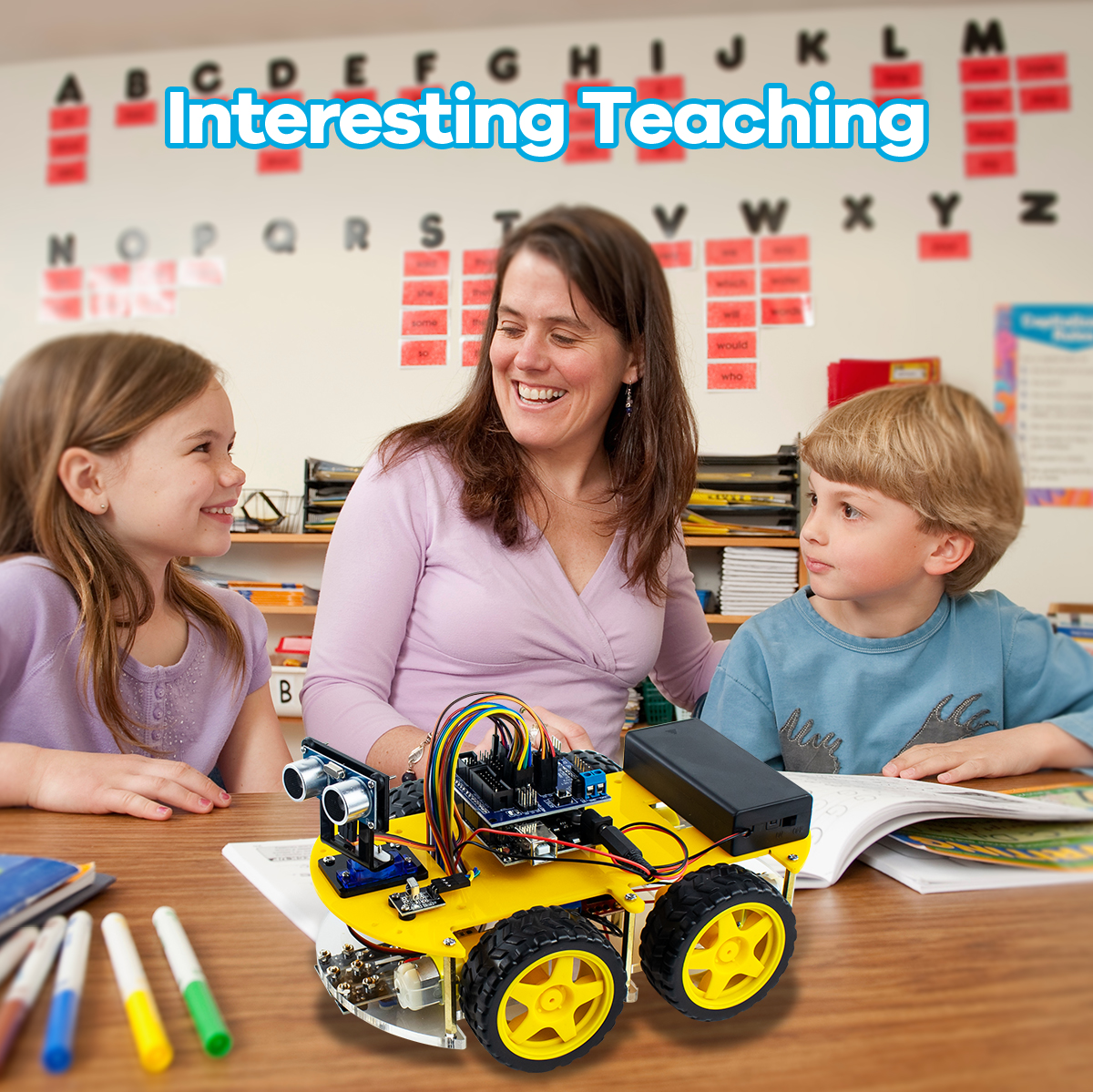 Lafvin Smart Robot Car Kit Compatible With Arduino Include Uno R3 Ultrasonic Sensor Bluetooth