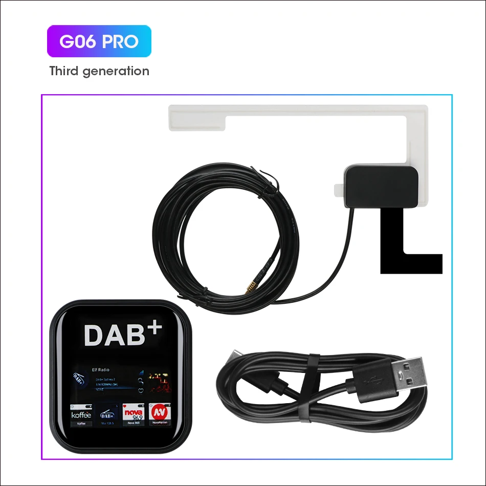 Jansite DAB+ Antenna with USB Adapter Car Digital Radio Tuner DAB+ ...