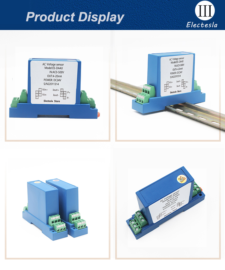 AC 0-1500V Input Voltage Sensor AC Voltage Transmitter Transducer 4 ...