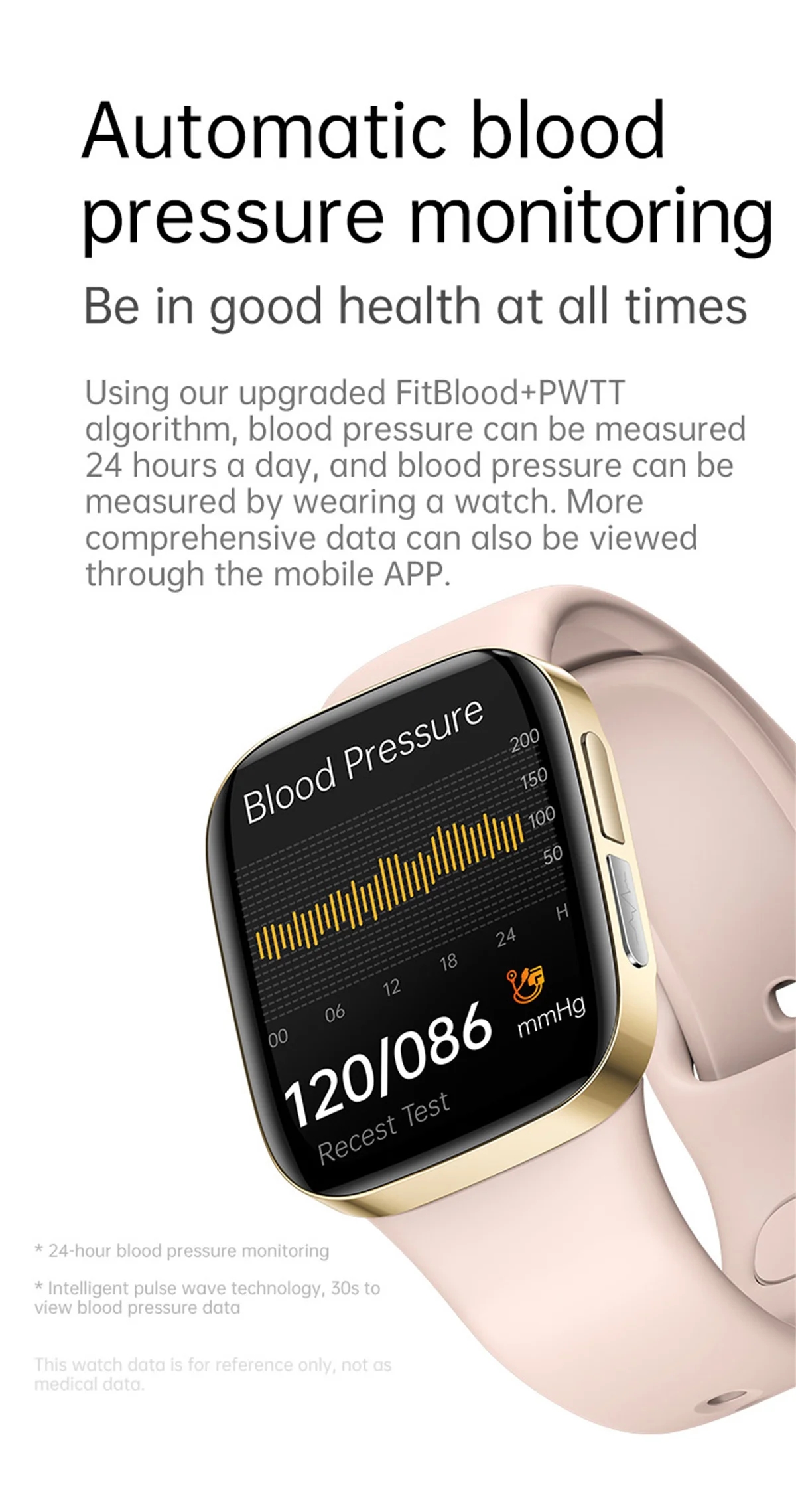 Multilingual Blood Glucose Meter Smart Watch Bluetooth Communication ...