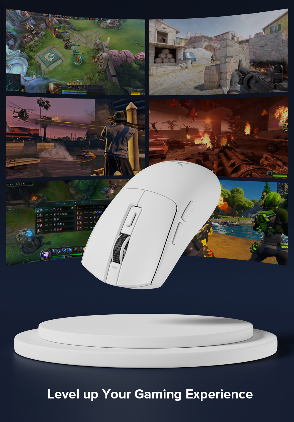 Delux M600 PMW3325 Gaming Mouse MAX 10000 DPI Wired 2.4G Wireless ...