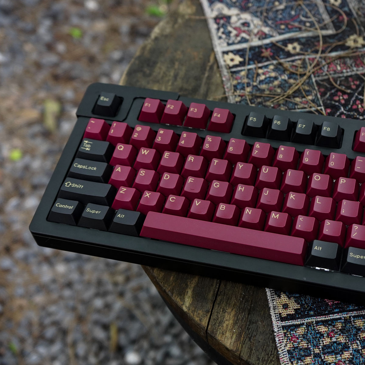 GMK Blue/Red Samurai Keycaps ABS Double-shot Cherry Profile Keycap ...