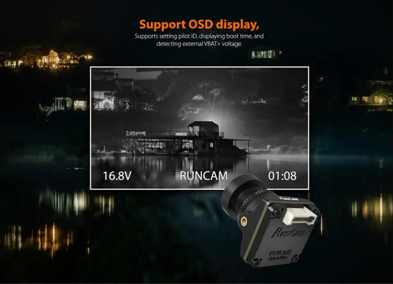 RunCam Night Eagle 3 V2 1500TVL 8.5g Ultra Light FOVD NTSC/PAL CMOS FPV ...