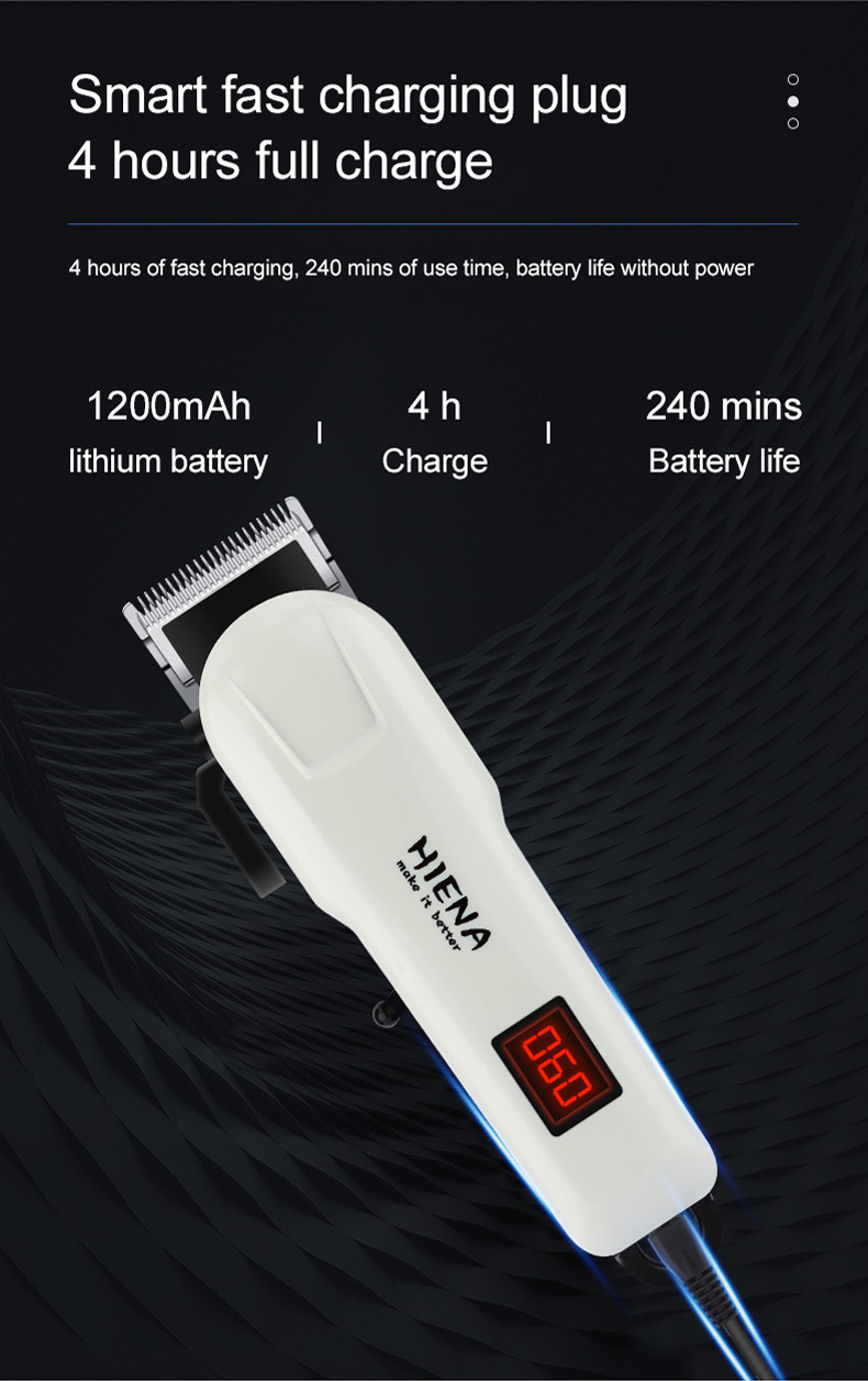 【COD】HIENA Men's hair clipper T-shaped blade trimmer set, men's ...