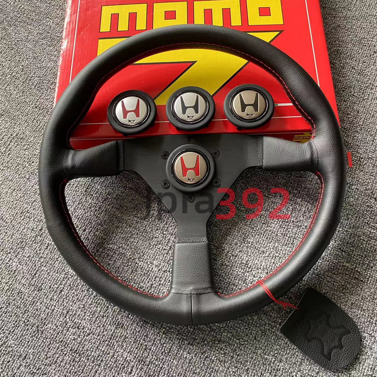 MOMO v1 Honda Leather Racing Steering Wheel Sporty universal 14-inch 340mm | Shopee Philippines
