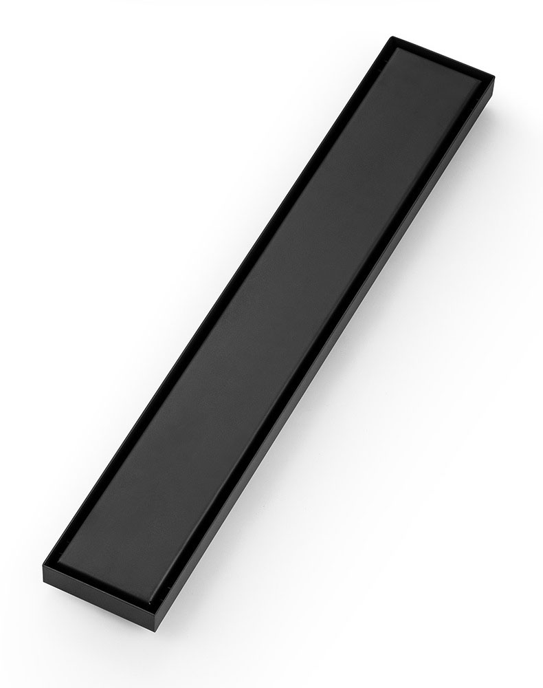 8cm Hidden Linear Shower Drain Dark Grey,Stainless Steel Rectangular ...