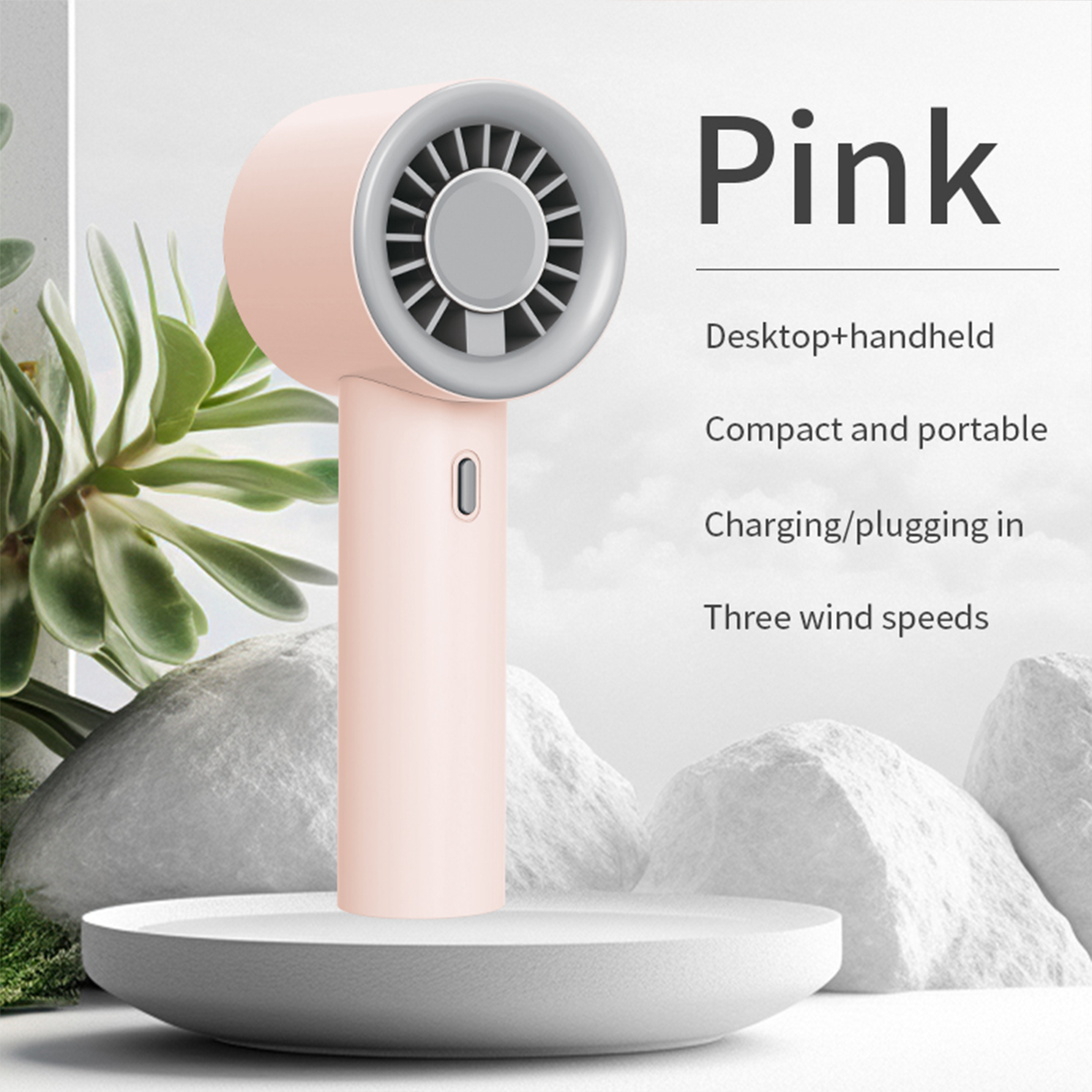 USB Rechargeable Handheld Fan 1PCS Portable Cooling Fans 3 Speeds ...