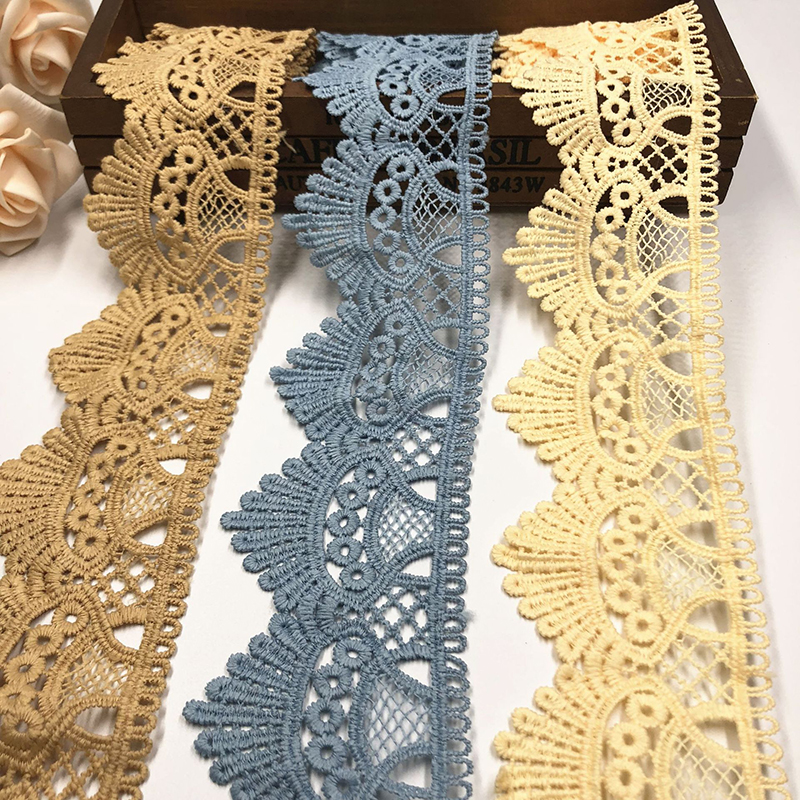 Wide 6.5cm embroidery lace fabric DIY wedding dress clothing home ...
