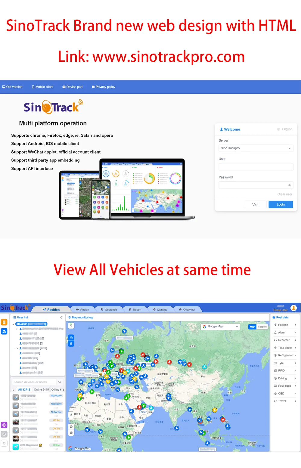 SinoTrack Car GPS Tracker ST-901AL 2G+4G Version Built Battery GSM GPRS ...