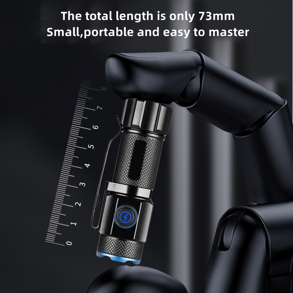 Alonefire X66 High Bright P50 LED Mini Flashlight Type-C Usb ...