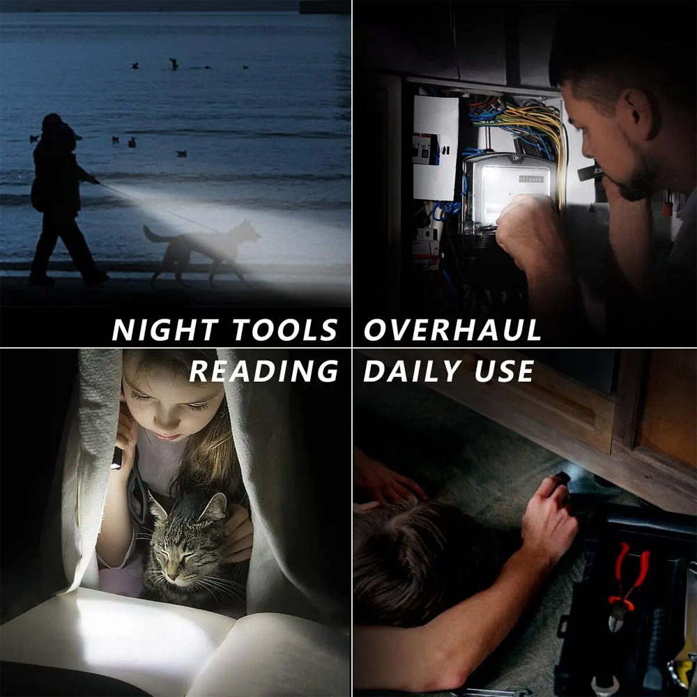 Alonefire X66 High Bright P50 LED Mini Flashlight Type-C Usb ...