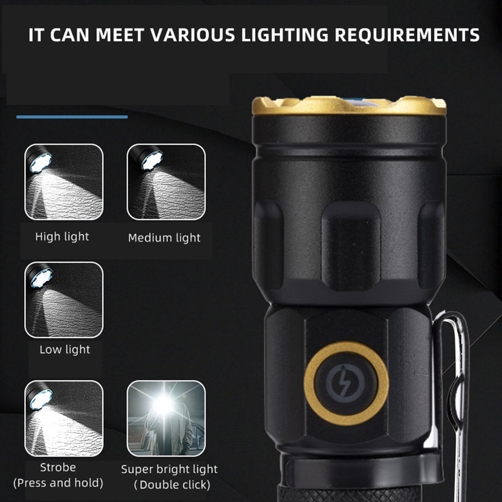 Alonefire X77 Zoom Mini Flashlight White Light Beam Rechargeable Magnet ...