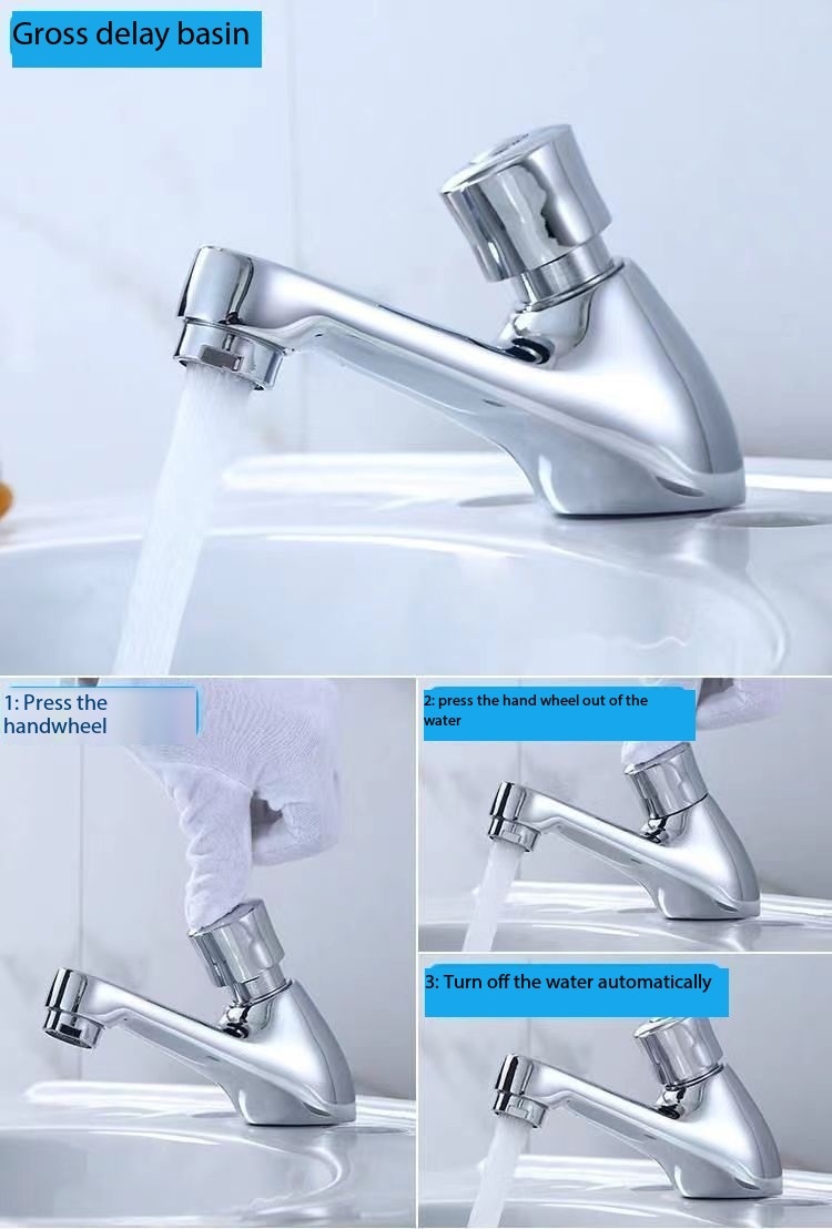 Push Type Faucet Automatic Closing Faucet Zinc Alloy Delay Faucet ...