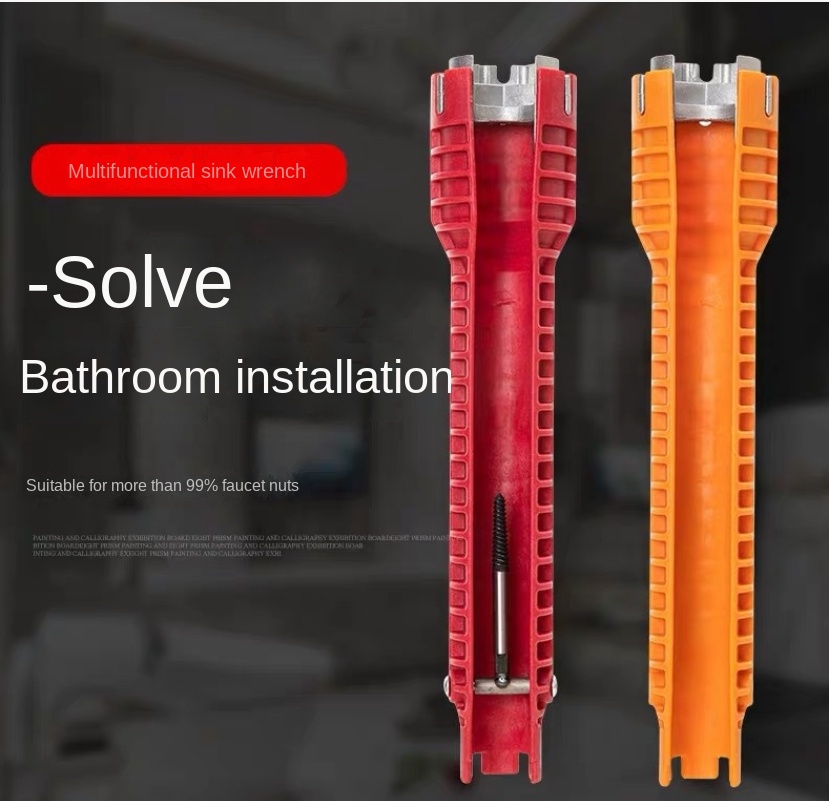 Sink Faucet Wrench Plumbing Repair Tool Handle Double Head Wrench ...