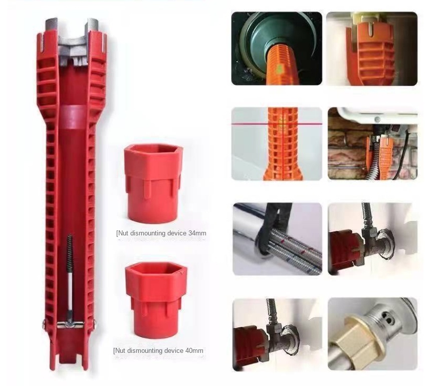 Sink Faucet Wrench Plumbing Repair Tool Handle Double Head Wrench ...