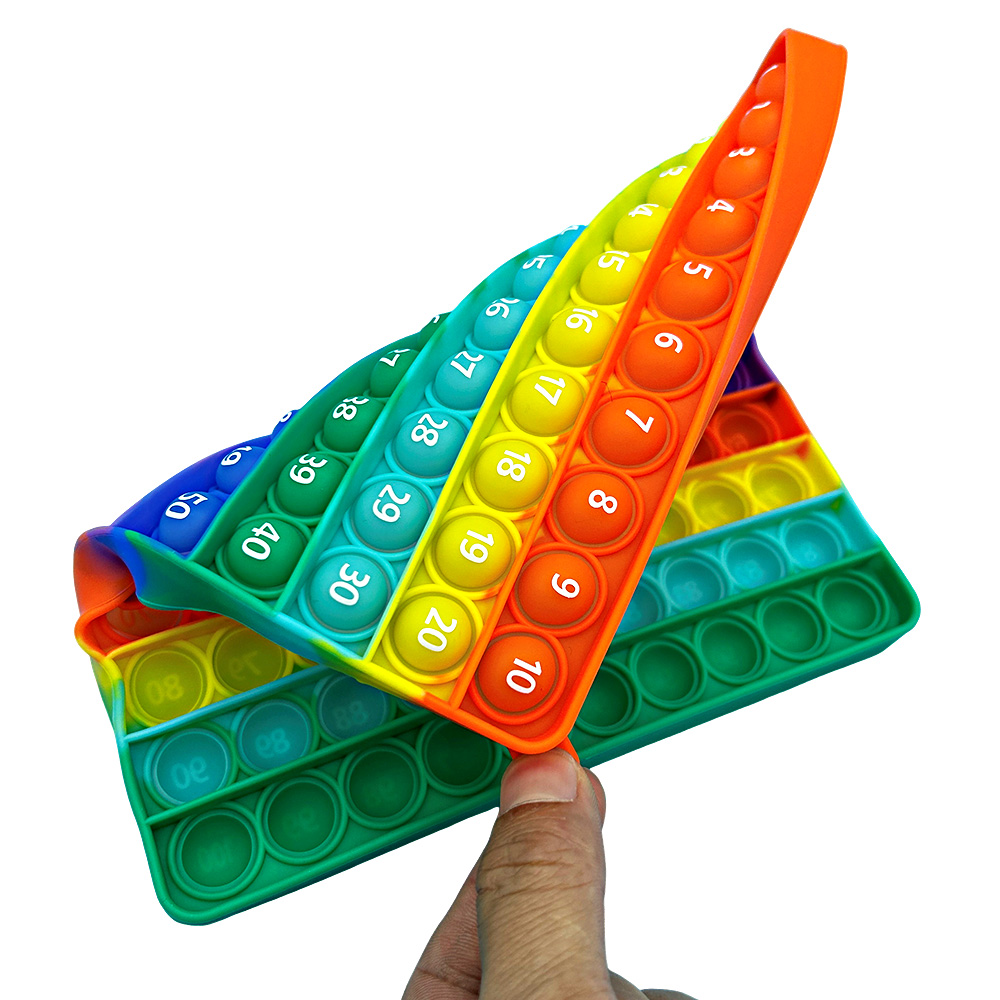 Quick Push Pop Fidget Toy, 6.8in (17.3cm) 1-100 Numbers Counting Math ...